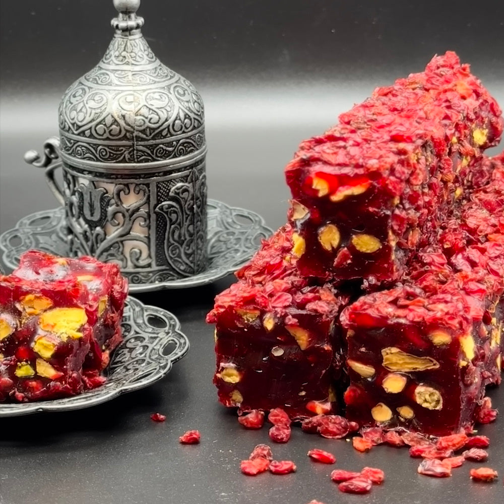 Zereshk Covered Hazelnut Cream Turkish Delight – LOKUM