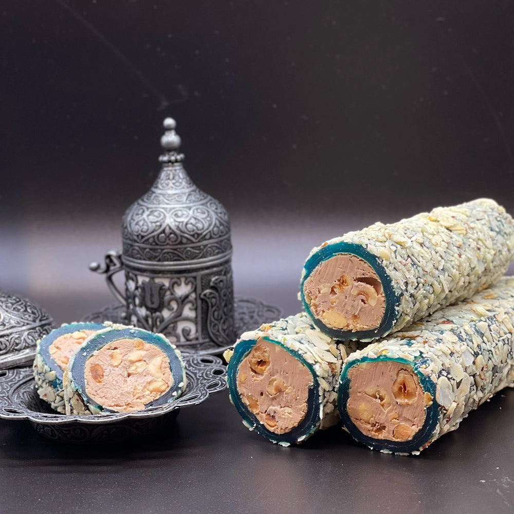 Almond Covered, Blueberry and Hazelnut Cream Turkish Delight (02) – LOKUM