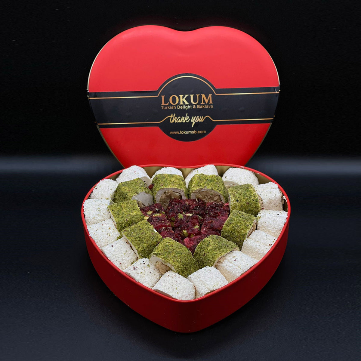 LOKUM Heart Collection Turkish Delight Gift Box (V)